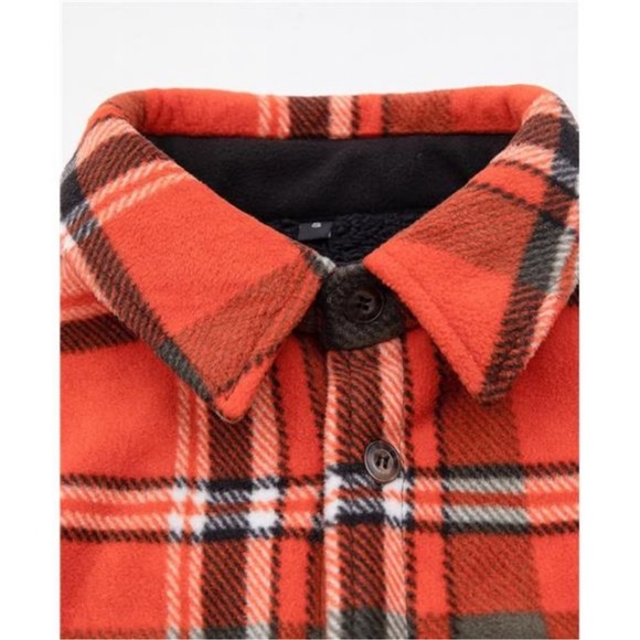 Jackets & Coats | Mens Sherpa Flannel Shirt Jacket Heavy Fleece Lined ...
